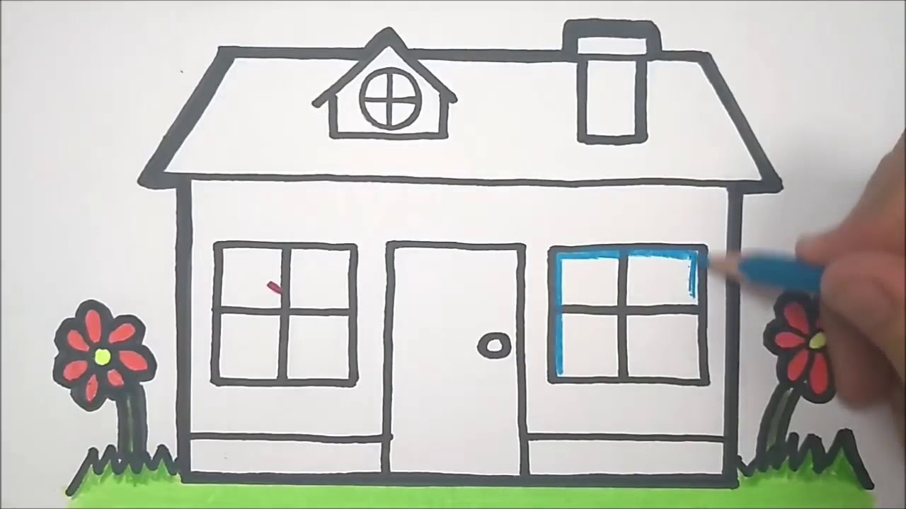 KAKO NACRTATI KUCU BRZO I LAKO - YouTube