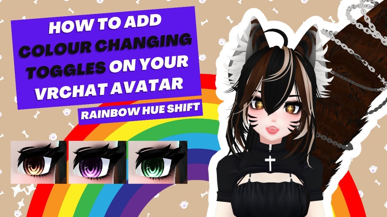 How to add colour changing toggles on your VRChat Avatar 2023! Rainbow hue shift and rgb - YouTube