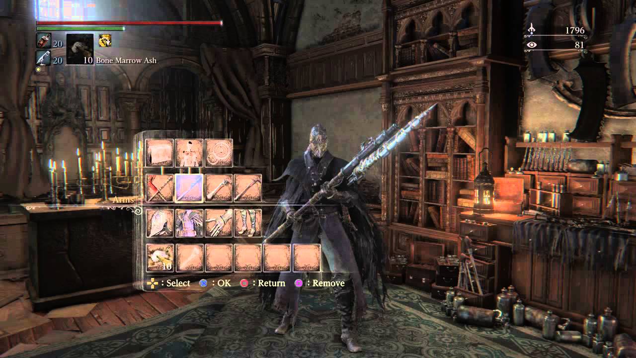 Bloodborne Rifle Spear Level 120 PVP Build - YouTube