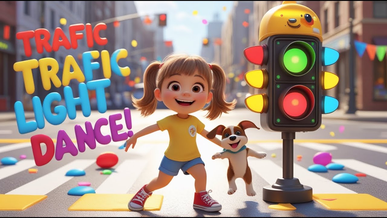 Traffic Light Dance 🚦 | Stop, Wait, Go! | Safe Street Dance & English ...