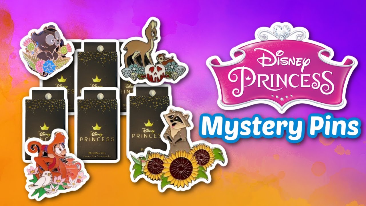 Disney Princess Floral Sidekicks Pins Unboxing Series 1 🍎🌻🐻 Disney ...