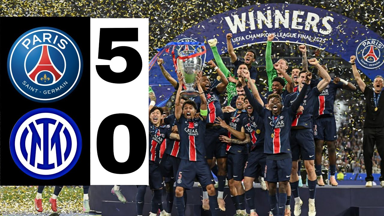 🔵 INTER vs PSG 0-5 EXTENDED HIGHLIGHTS | UEFA Champions League Final 🏆 PSG Champion - YouTube