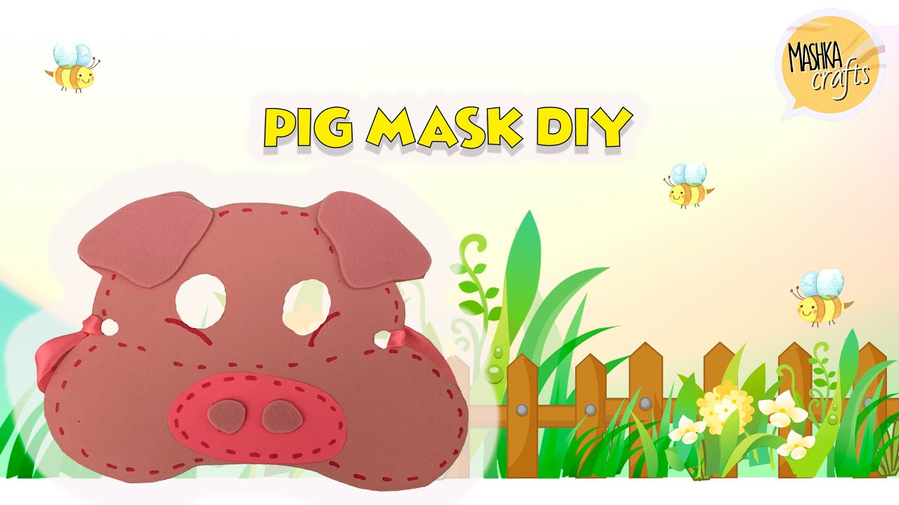 Easy Pig Mask DIY - Kids Craft Ideas - YouTube