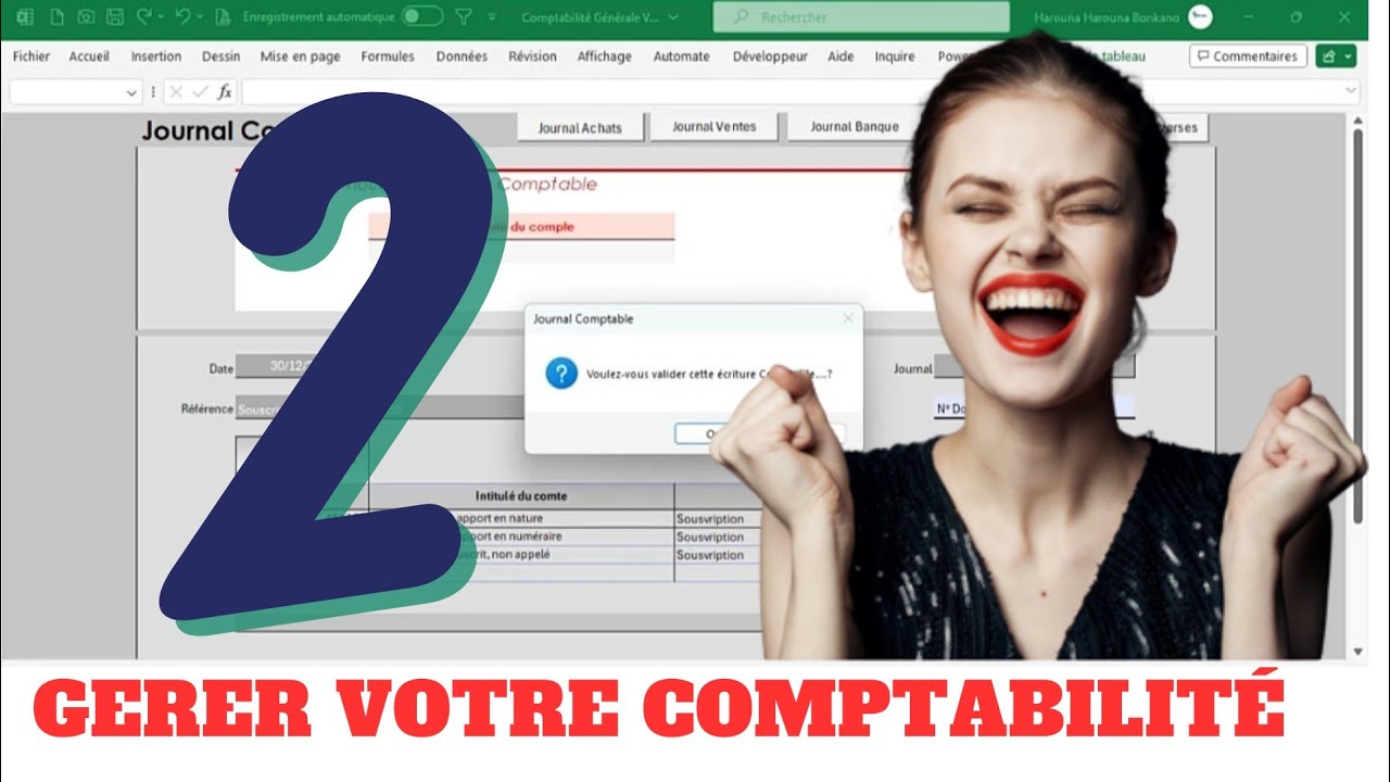 Excel-Vba : Comment créer sa comptabilité générale sur Excel et VBA | journal-Grand livre ...