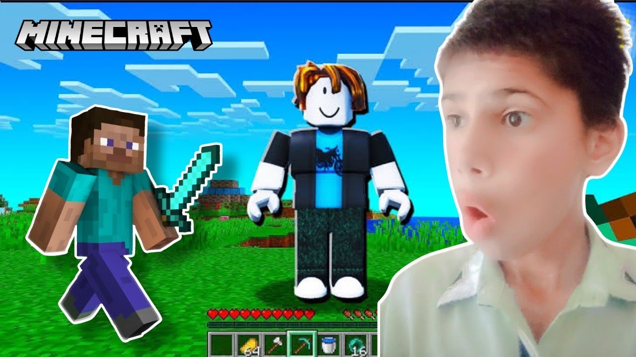 Playing MINECRAFT in ROBLOX!!! - YouTube