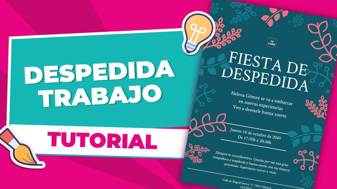 Haz una TARJETA DE DESPEDIDA de trabajo #plantillas #gratis #online ...