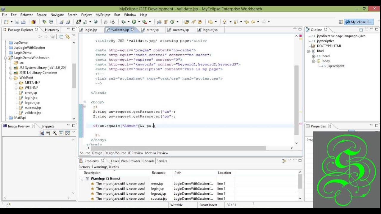Login page in jsp - YouTube