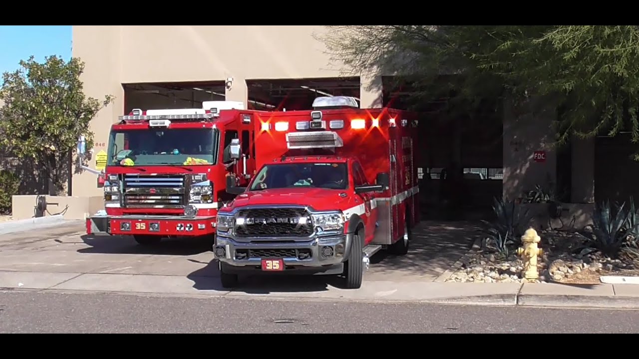 Phoenix Fire Dept. Rescue 35 Responding - YouTube