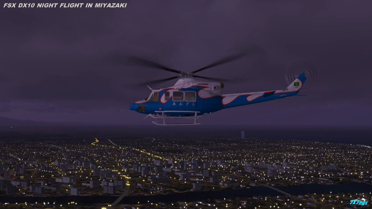 FSX DX10 Scenery Fixer Night Flight in Miyazaki - YouTube