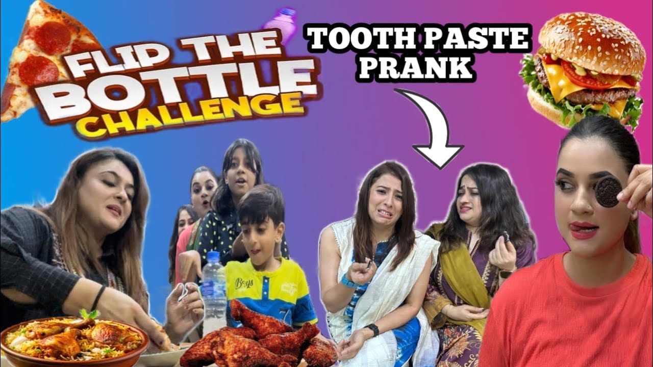 | Flip the bottle challenge | Toothpaste Prank with friends 🤪 ...