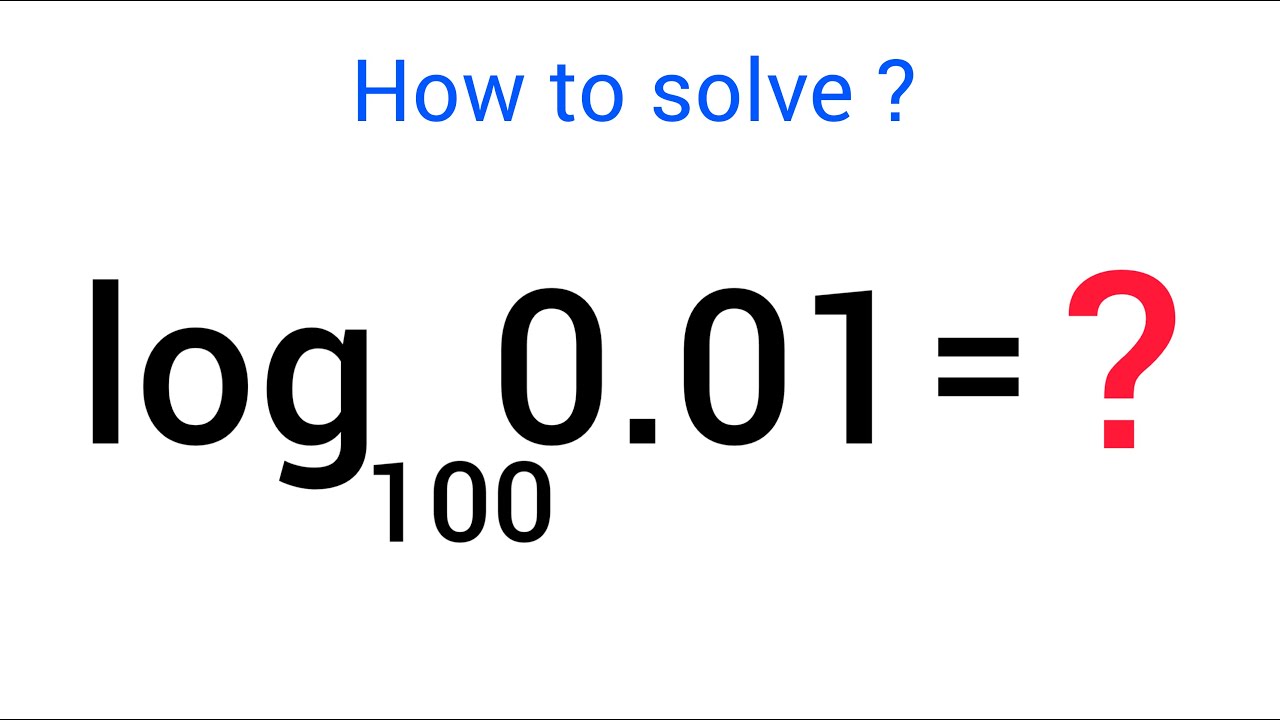 What is the value of this logarithm ? - YouTube