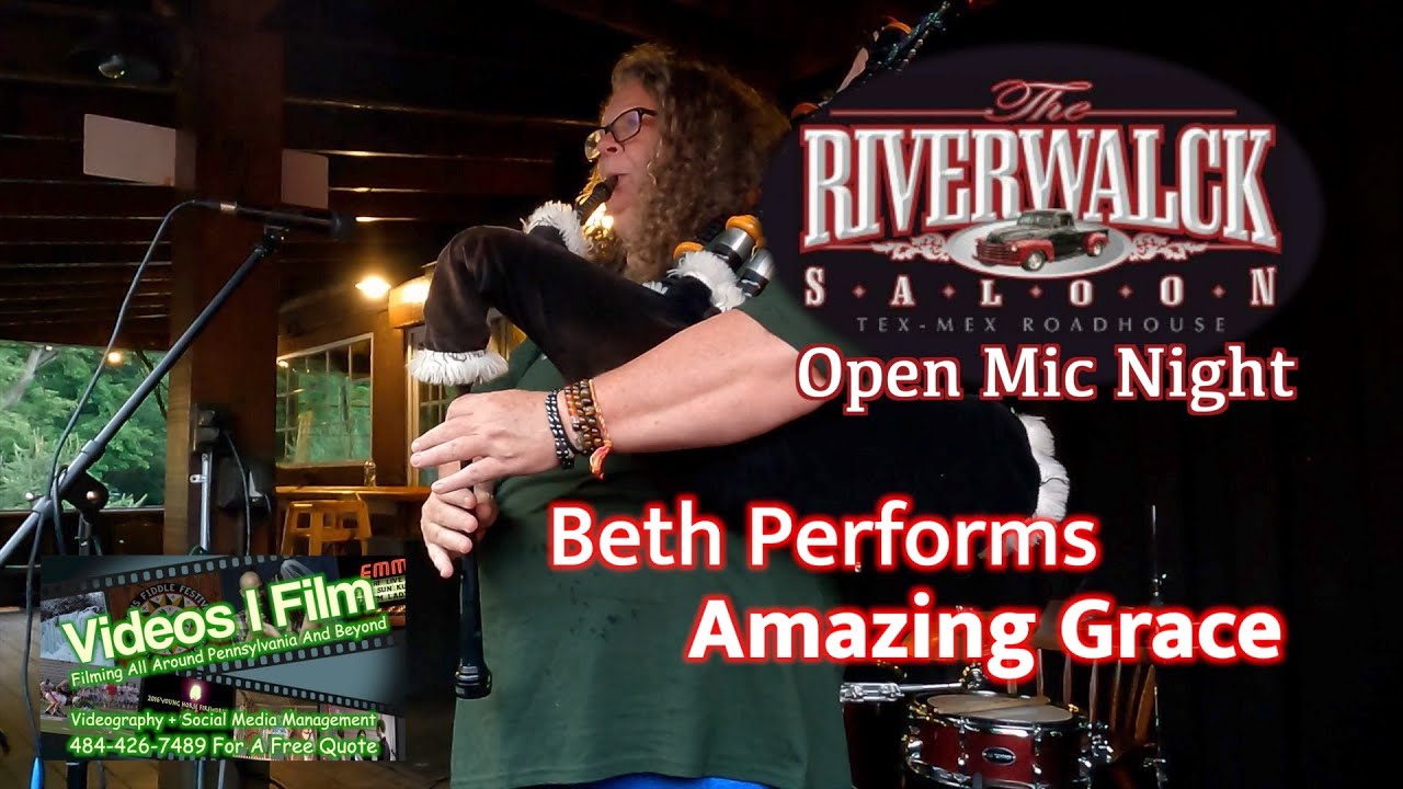 Beth Performs Amazing Grace Live On The Bagpipe - YouTube
