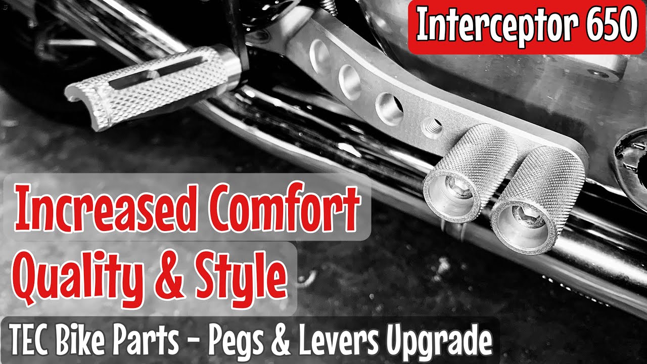 Royal Enfield TEC Bike parts Foot pegs & Levers - Interceptor 650 - YouTube