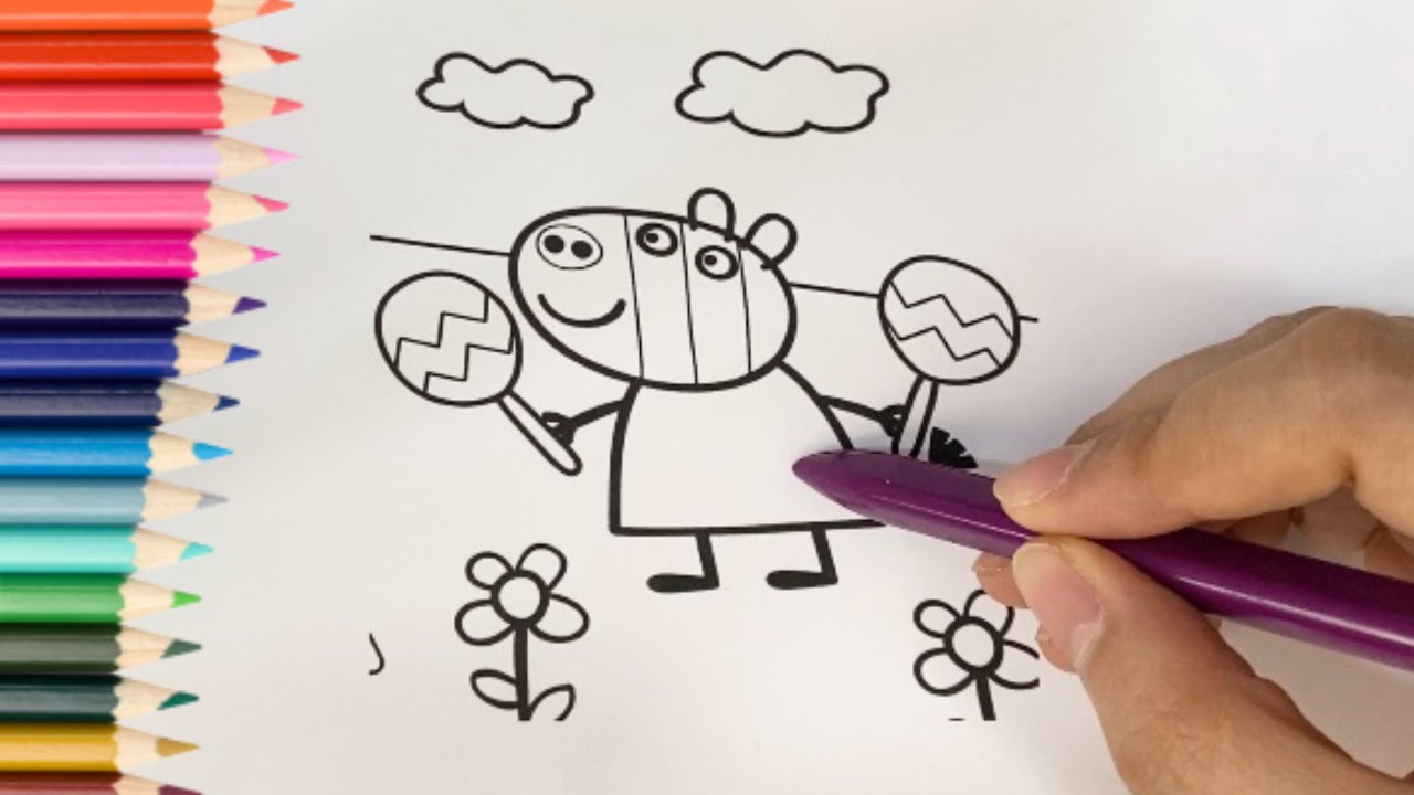Zoe zebra coloring #peppapig #zoe - YouTube