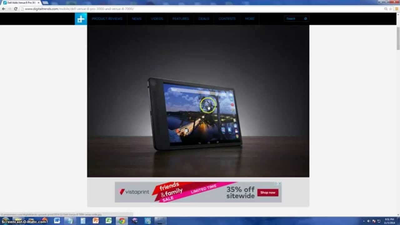 New Dell 8 Inch Venue Tablets Thinnest In The Market - YouTube
