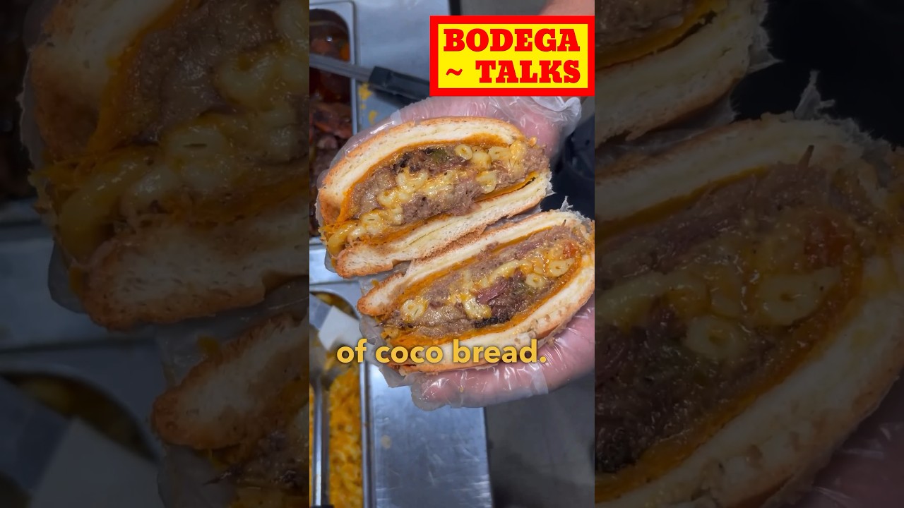 Looks like a hit! Macaroni, Oxtail, on Coco Bread, at Datz Deli # ...