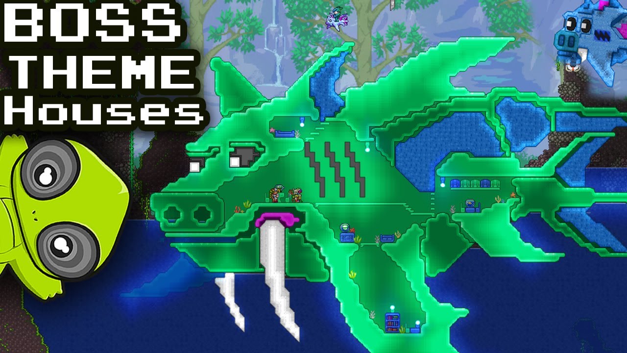 Building Duke Fishron NPC House with Cute Fishrons - Terraria ...