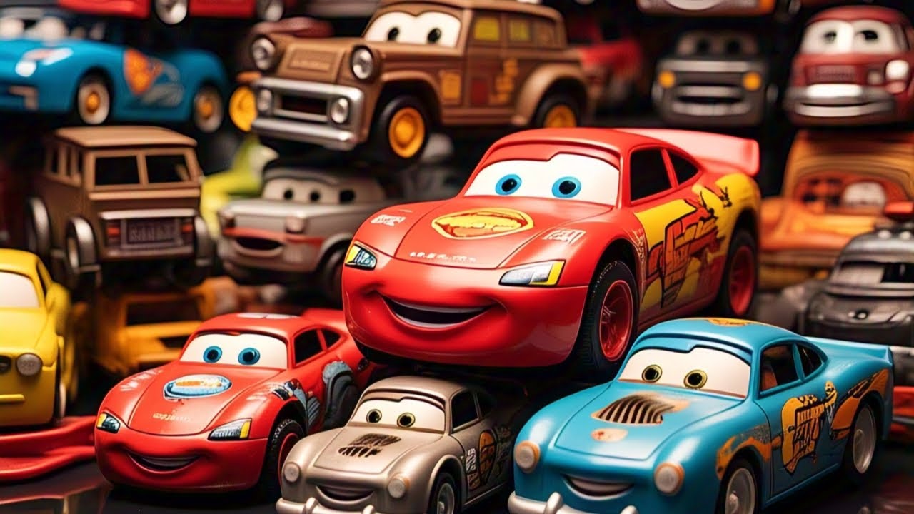 Disney Pixar Cars falling into the water, Lightning McQueen, Tow Mater ...