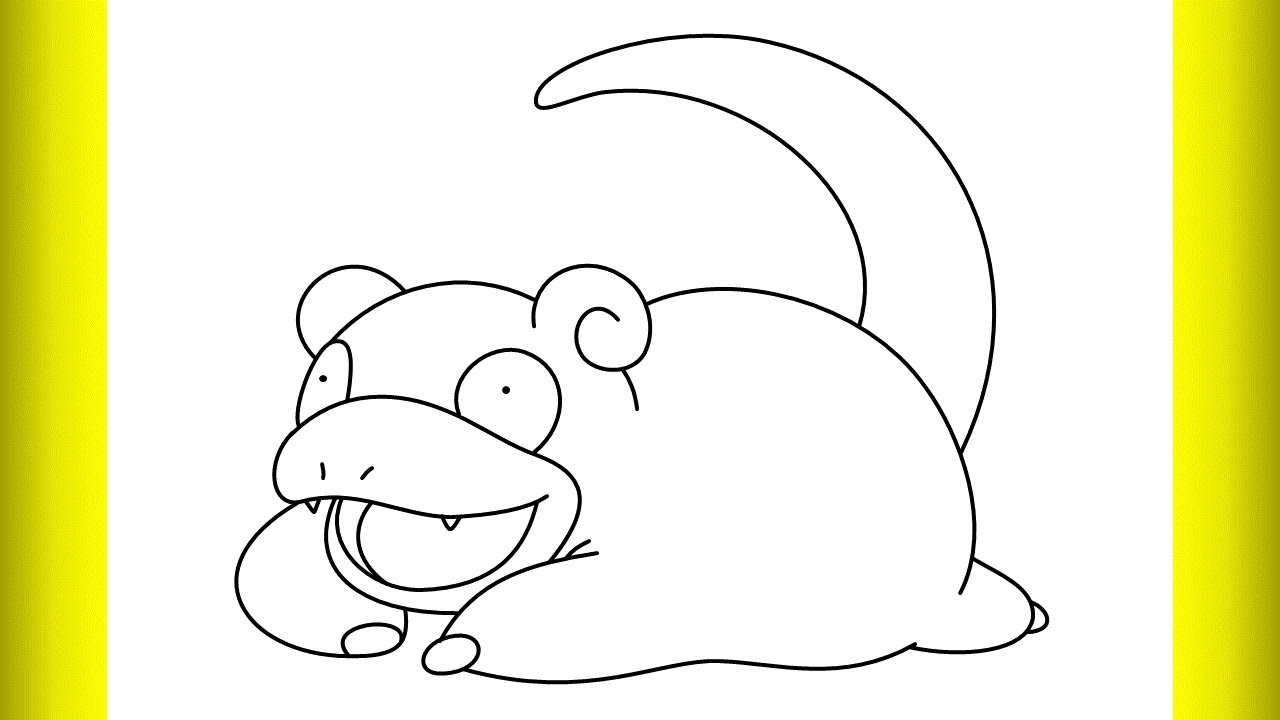 How To Draw Slowpoke From Pokemon / Drawing Creation / - YouTube