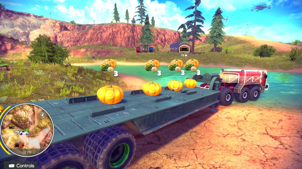 Titan Loads Fruits On Flat Bed Trailer | Off The Road Unleashed ...