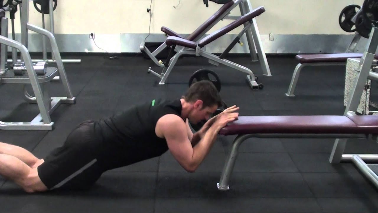 Bench Tricep Extensions - YouTube