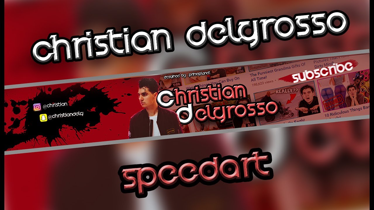 Christian Delgrosso YouTube Banner Speed Art - 2017 | How To Make a ...