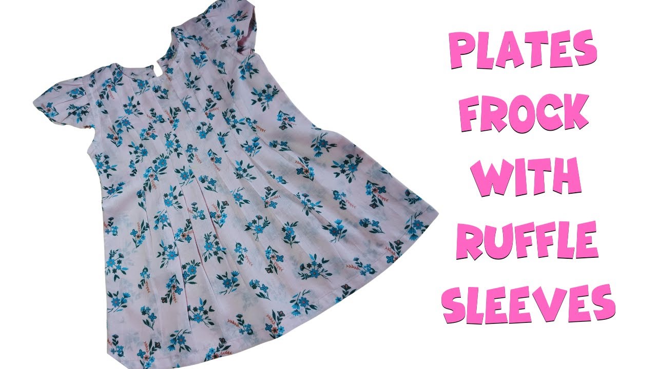 How to make plates frock|| Plates frock cutting and stitching tutorial ...