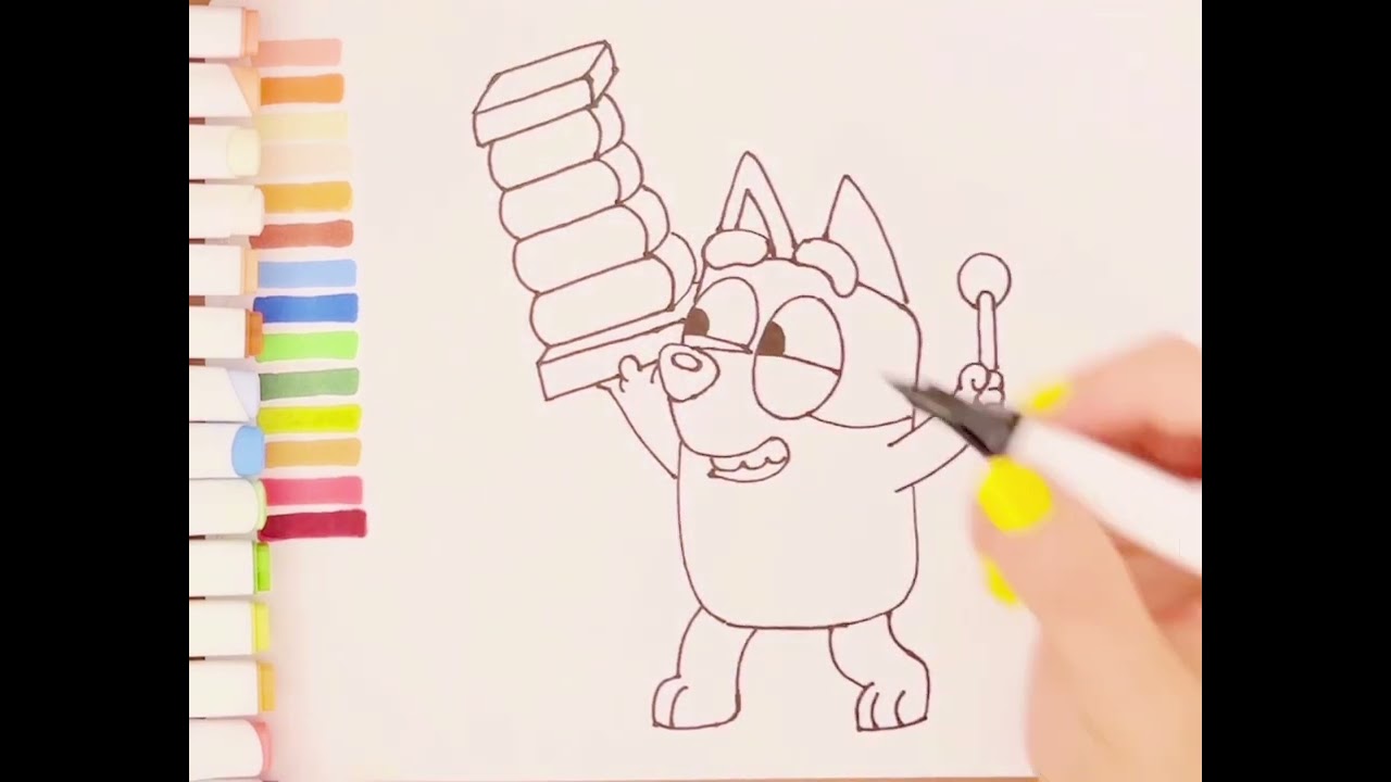 How to Draw A Cute Bingo | Magic Xylophone | Love Bluey and Bingo ...