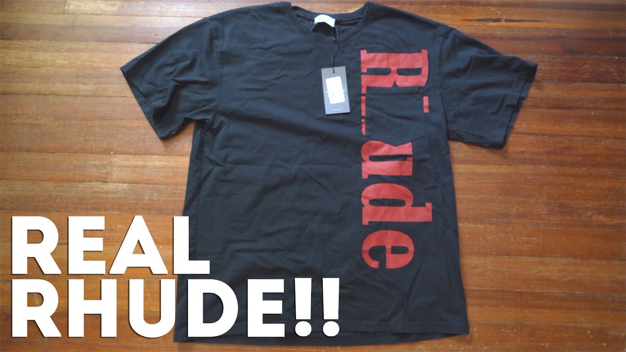 LEGIT RHUDE T-SHIRT | How to tell + unboxing this oversized logo tee ...
