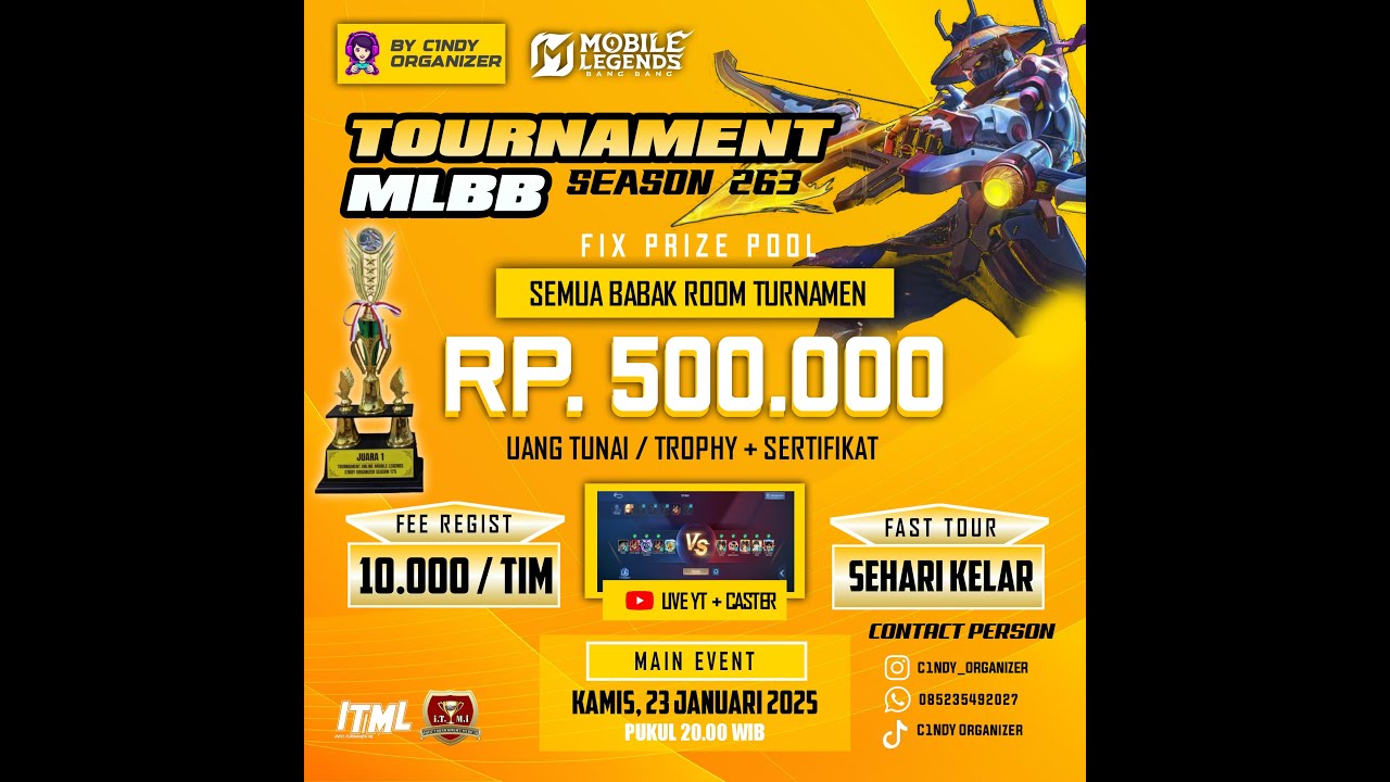 GRAND FINAL TOURNAMENT MLBB C1NDY ORGANIZER SEASON 264 - YouTube