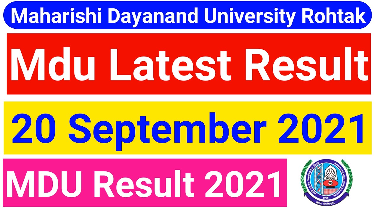 Mdu Latest Result || Mdu result update || mdu result latest news || mdu ...