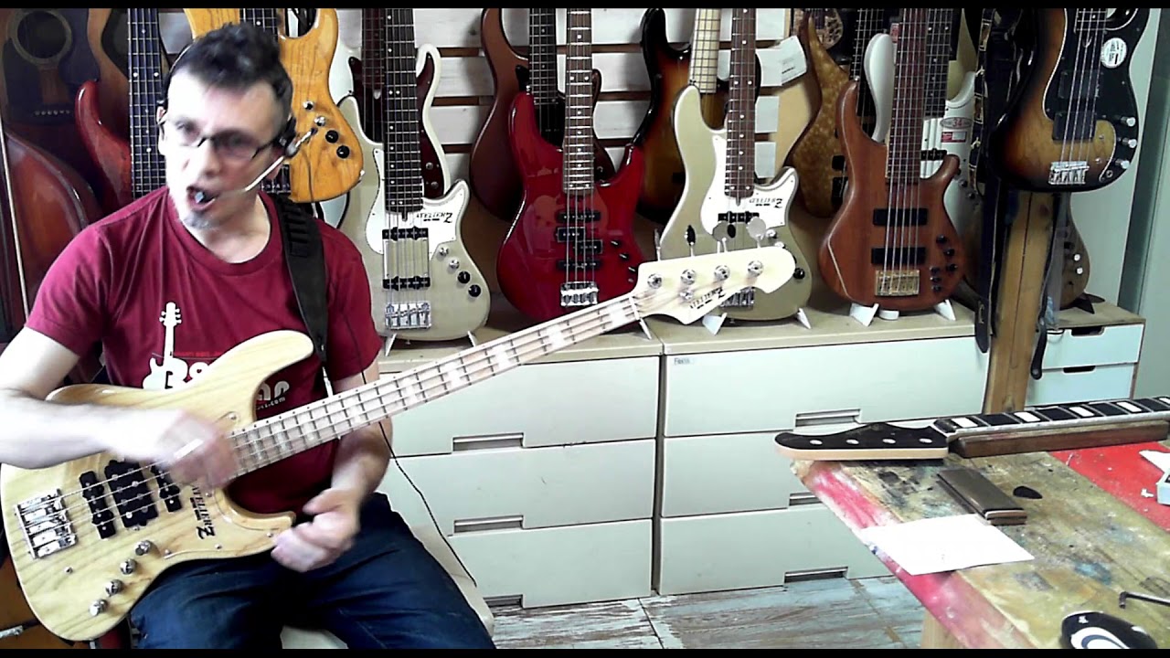 BASS REVIEW Atelier Z Z-Plus Custom BASS GUITAR DEMO - YouTube