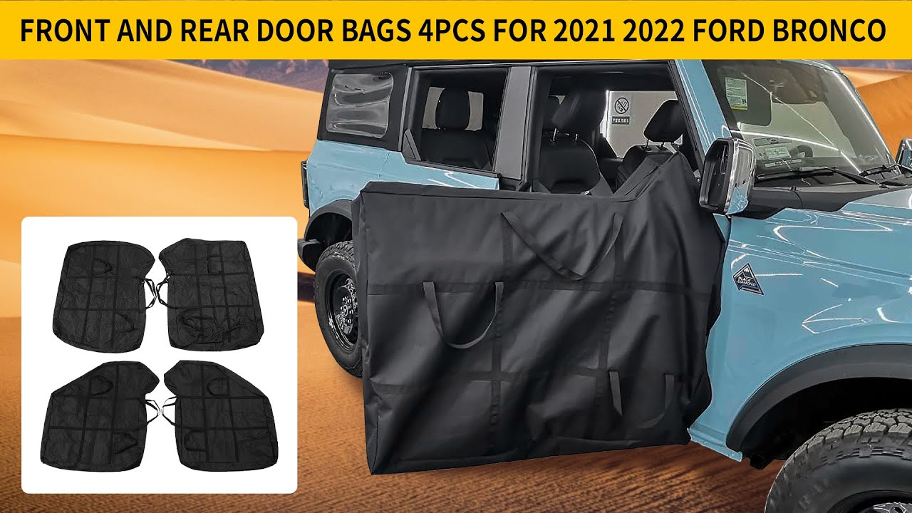 2021 2022 2023 Ford Bronco 4 Door Storage Door Bags with Carry Handle ...
