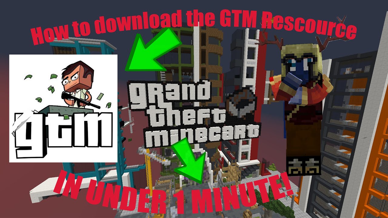 Grand Theft Minecart (GTM) 5 Minute Tutorials - How to Download the Resource Pack in less than 1 ...