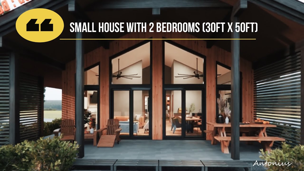 Beautiful Modern Farmhouse Design Small House with 2 Bedrooms 30ft x ...