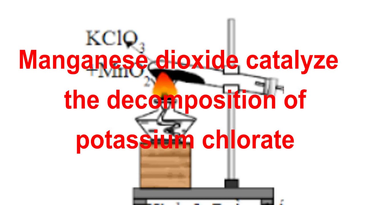 Manganese dioxide catalyzes the decomposition of potassium chlorate ...