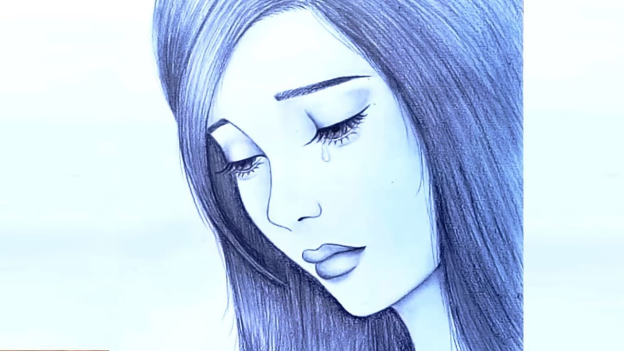 How to draw a sad girl (Easy Tutorial) - step by step / Pencil Sketch ...