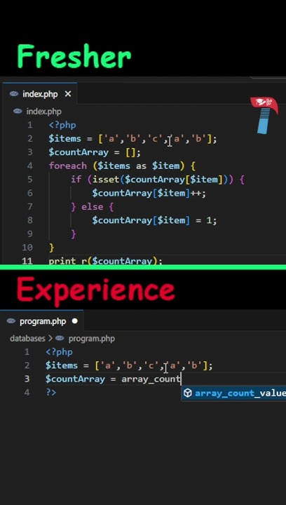 Count Unique Elements Php Coding Programmingtips Php Phpdeveloper Programming