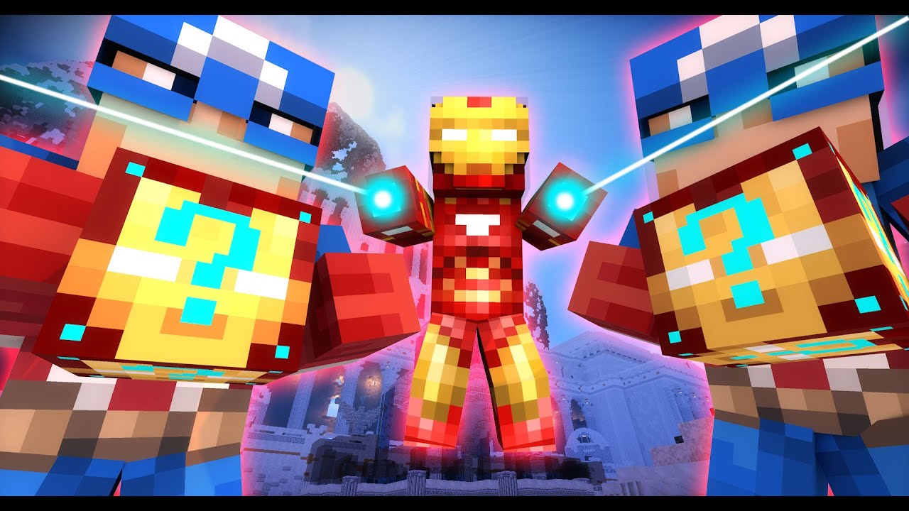 CAPTAIN AMERICA LUCKY BLOCK CHALLENGE! (Minecraft Custom Game) - YouTube