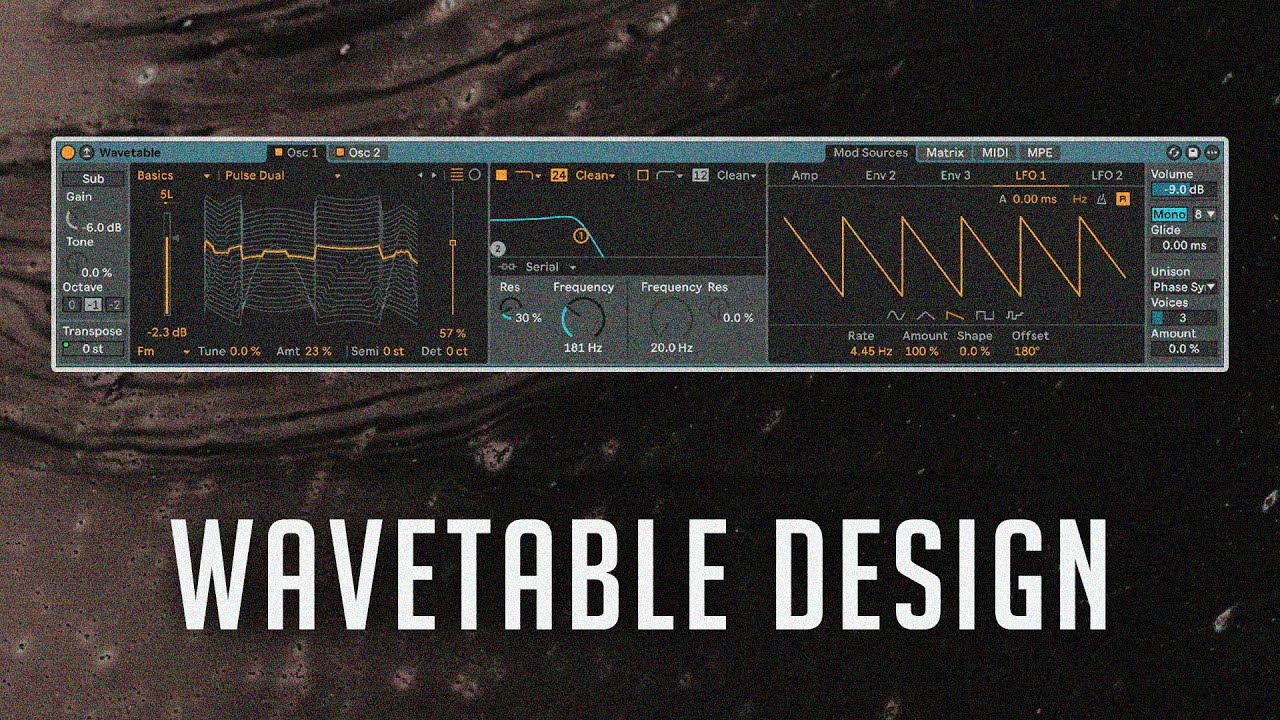 Wavetable Synth Sound Design | Ableton Live Modulation Workflow - YouTube