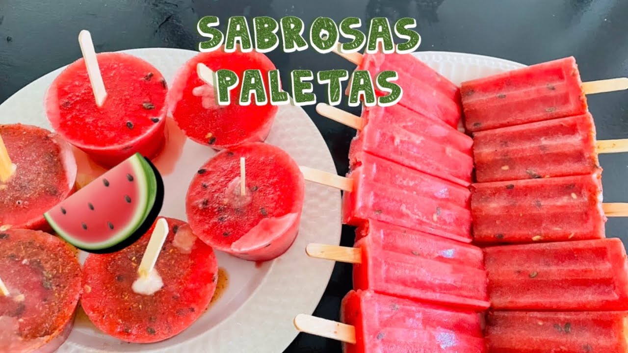 PALETAS caseras de SANDÍA 100%🍉Sandia!! ofecomparte.😋 - YouTube