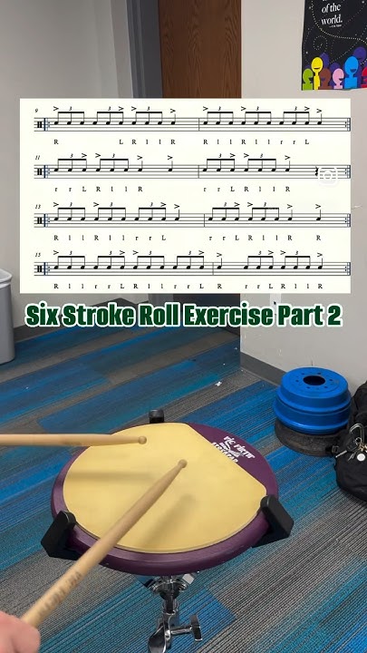 Part 2 Six Stroke Roll Exercise by @DavidCornejomusic #music #musician #drums #reels #drummer ...