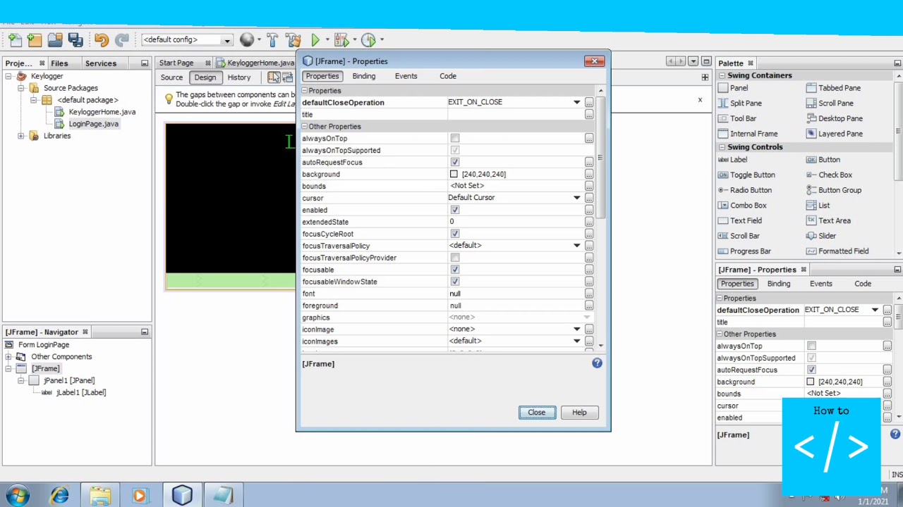 How To Make A Keylogger With Java Swing Part 1 Youtube