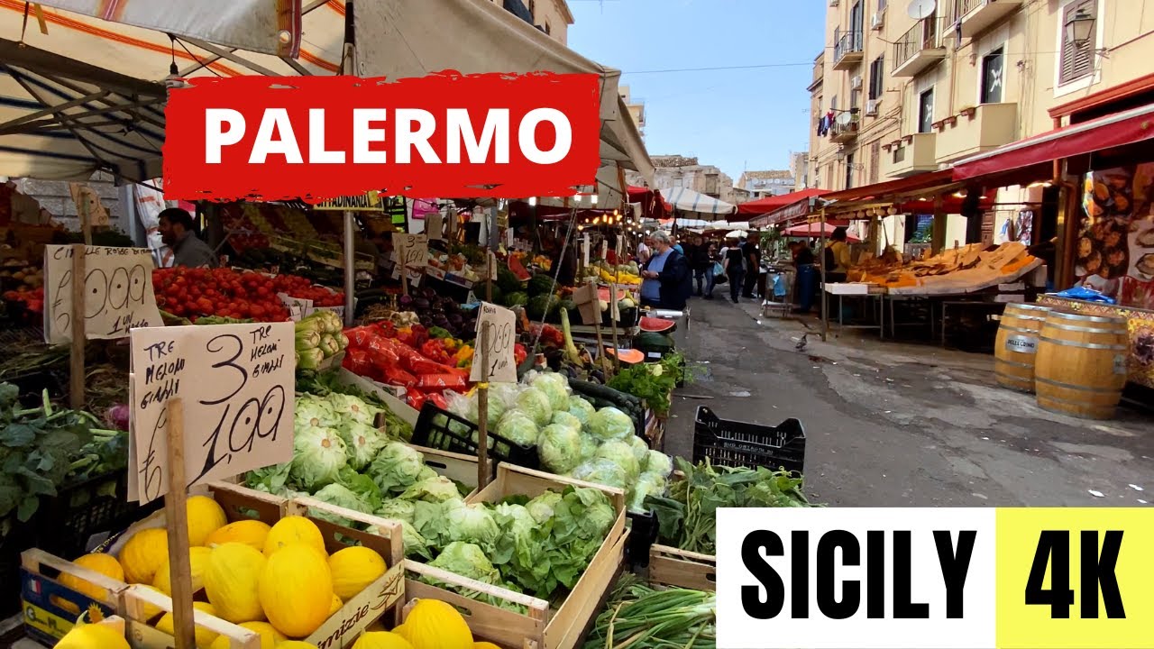 SICILY, ITALY 🇮🇹 [4K] Palermo — Ballaro Market — Walking Tour - YouTube