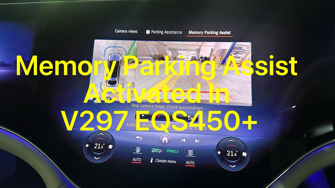 Memory Parking Assist Activated In V297 EQS450+ - YouTube