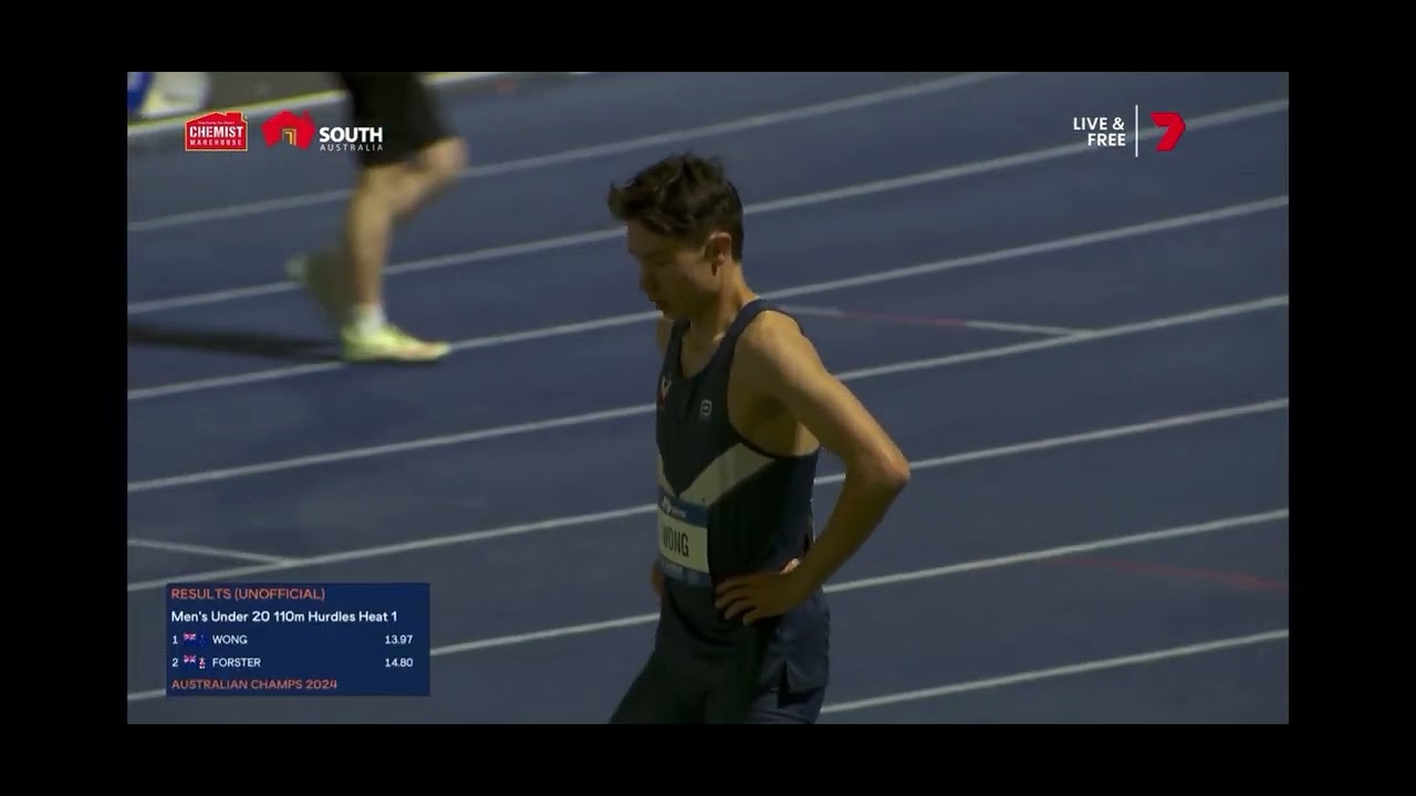 Kunal Menon 110mH Australian Nationals U20 Heats Adelaide SA - YouTube