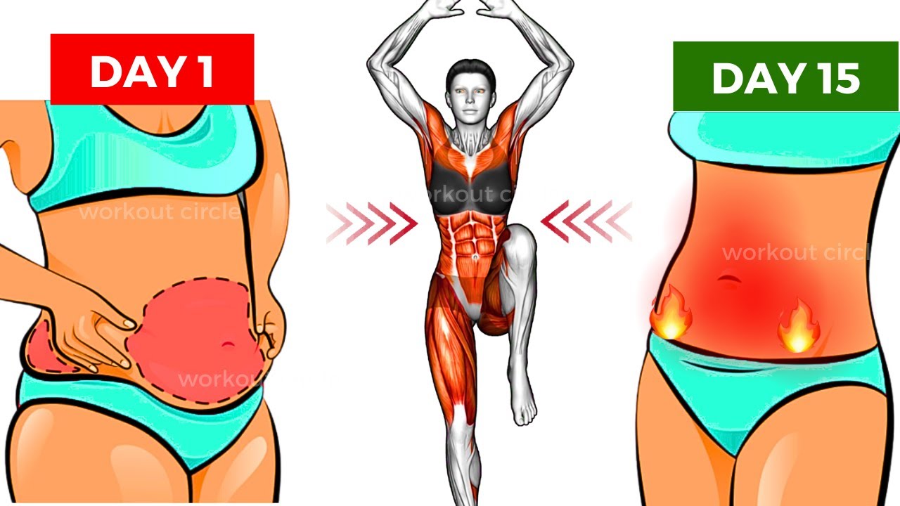 Do This STANDING 15-Min 'FLABBY STOMACH' Workout | Lose Belly Fat Exercises To Reduce Stomach ...