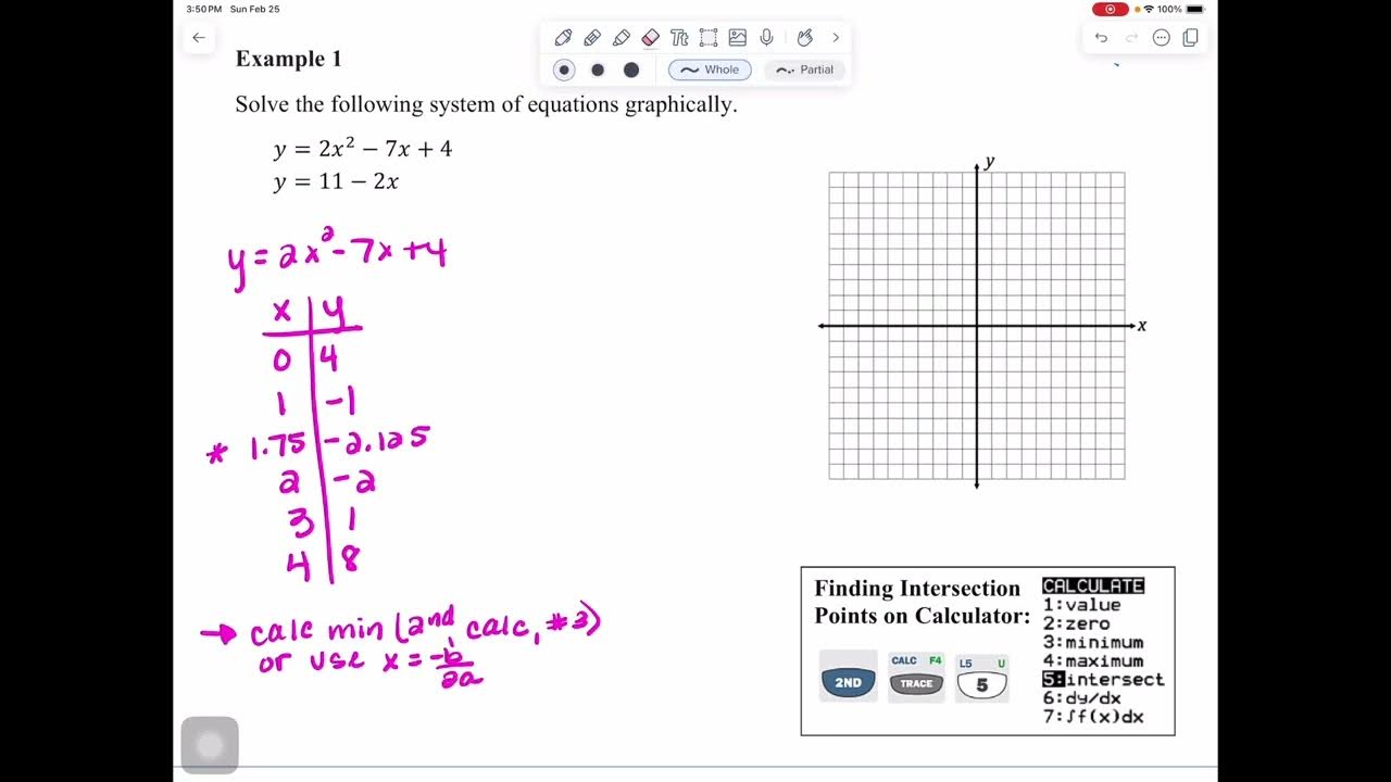 Solving Linear Quadratic Systems day 1 - YouTube
