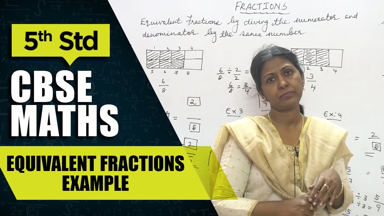 5th Std CBSE Maths Syllabus | Equivalent Fractions - Example | CBSE ...