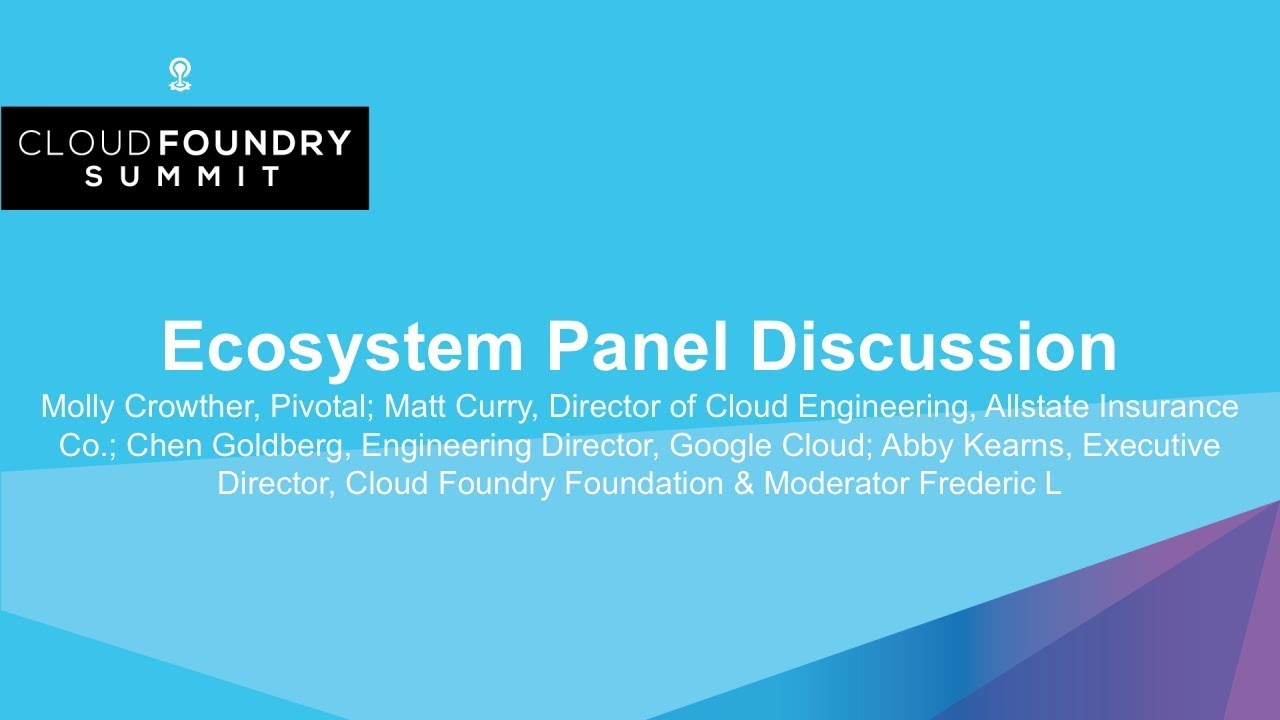 Ecosystem Panel Discussion - Moderated by Frederic Lardinois ...